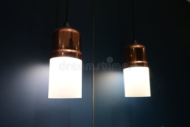 Close Up Luxury Lamp Hanging on Room, Interior Design Stock Photo ...
