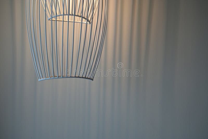 Luxury Lamp Hanging on Room with White Curtain Stock Image - Image of ...