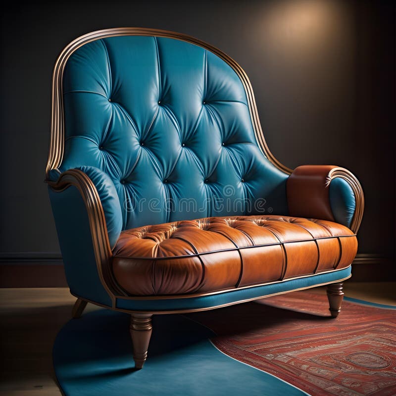 Luxury Leather Armchair in Modern Interior. Generative Ai Stock ...