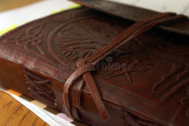 Luxury Leather Notebook stock image. Image of brown, decoration - 49190579