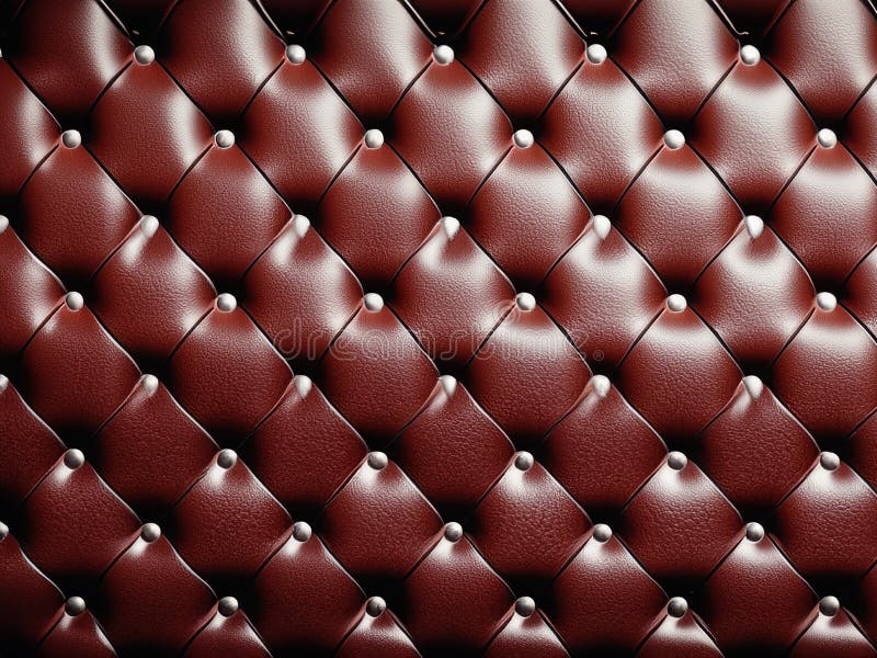 Luxury Leather Sofa with a Upholstery Texture. 3d Render Illustration ...