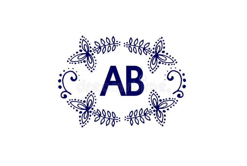 Luxury Letter AB Logo Design. Simple Elegant Monogra Vector Stock ...