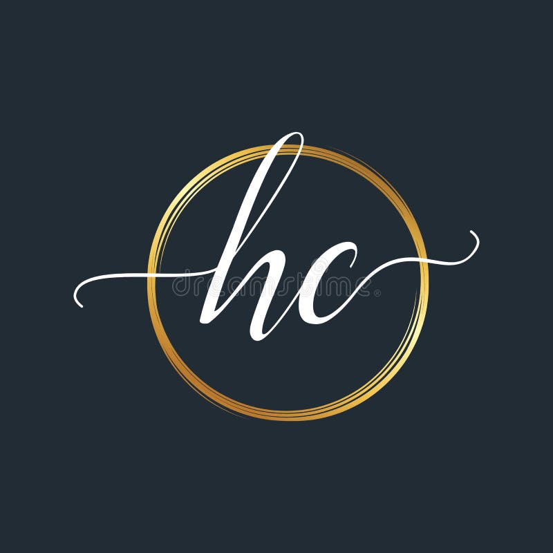 HC Initial Letter Handwriting Stylish Logo Designs Symbol Stock ...