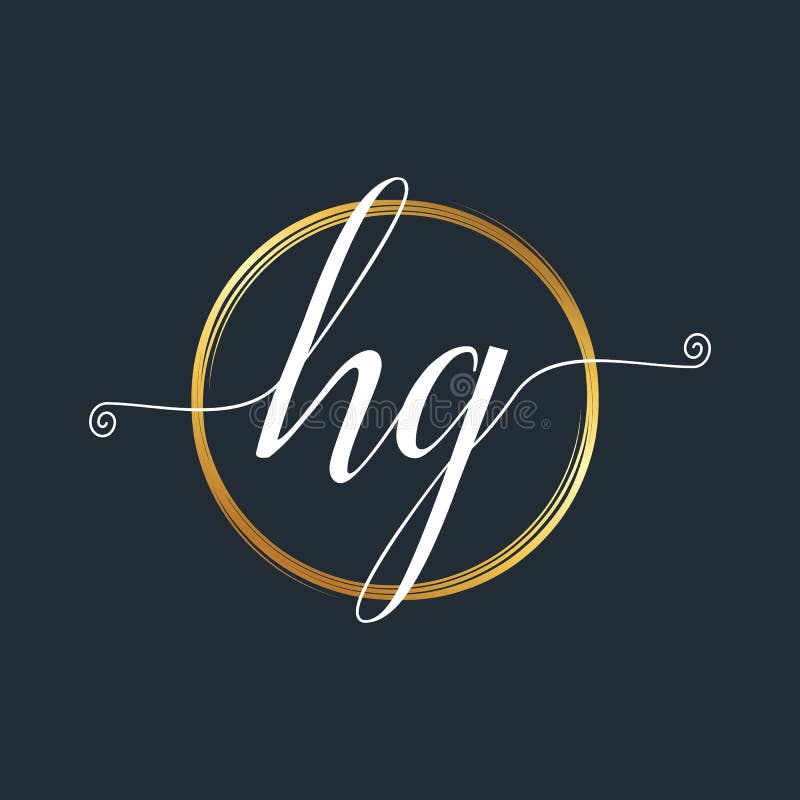 HG Initial Letter Handwriting Stylish Logo Designs Symbol Stock ...