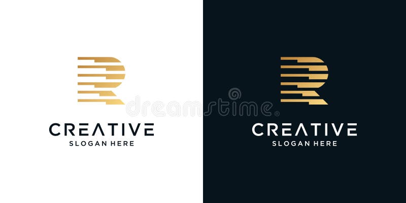 Luxury Letter R Logo Design Symbol Stock Vector - Illustration of ...