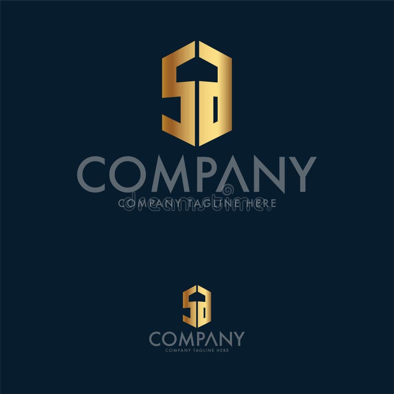 Luxury Letter SA and 5A Logo Design Template. Stock Illustration ...