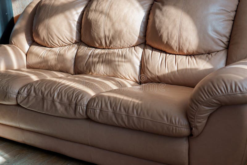 Light brown sofa stock image. Image of bedroom, hotel - 32438331