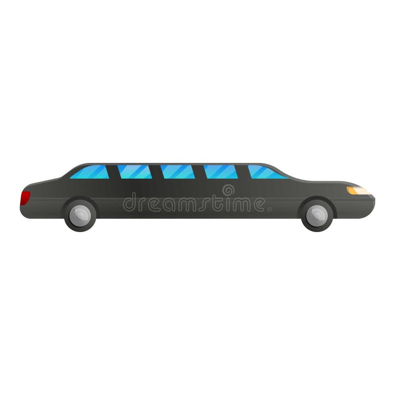 Top View Limousine Icon, Cartoon Style Stock Vector - Illustration of ...