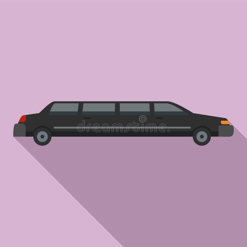 Luxury Limousine Icon, Flat Style Stock Vector - Illustration of long ...