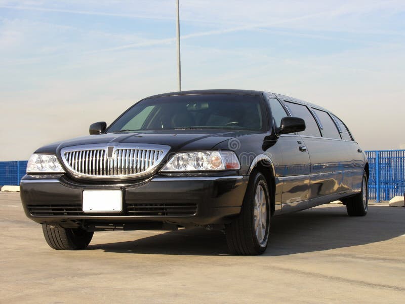 Luxury Lincoln Limo stock image. Image of city, blue, lamp - 5248585