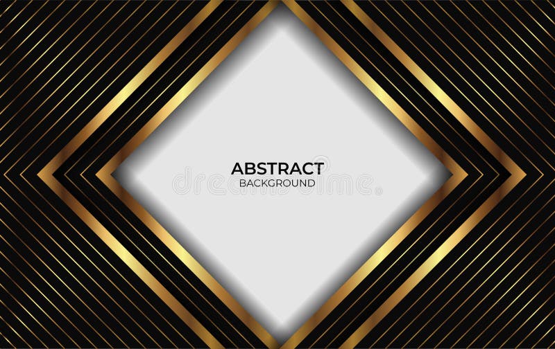 Luxury Line Design Gold and Black Background Stock Vector ...