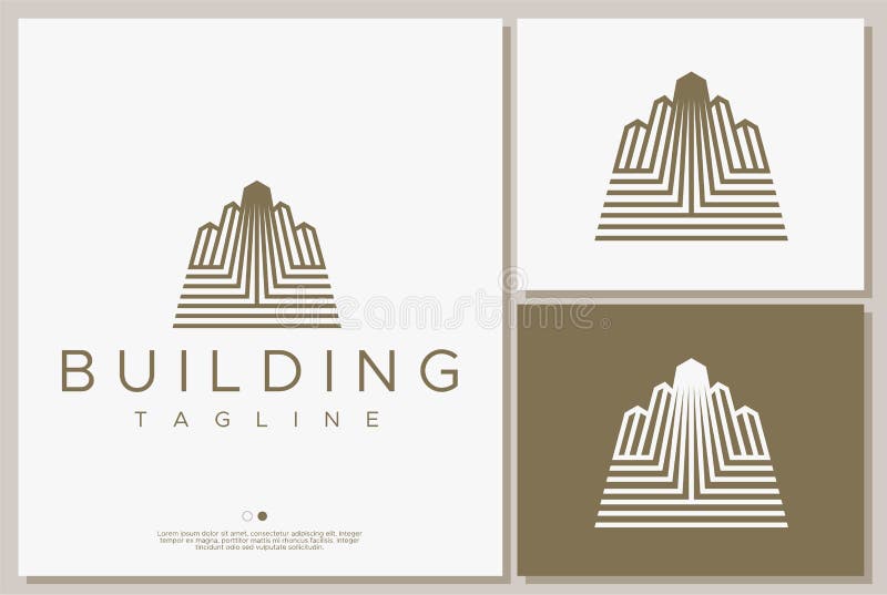 Luxury Line Skyscraper Building Logo Design. Elegant Property Town Logo ...