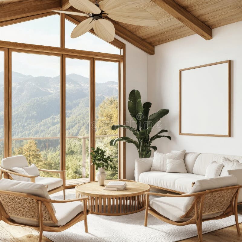 The Luxury Living Room Interior Features a Lounge Area, a Decoration ...