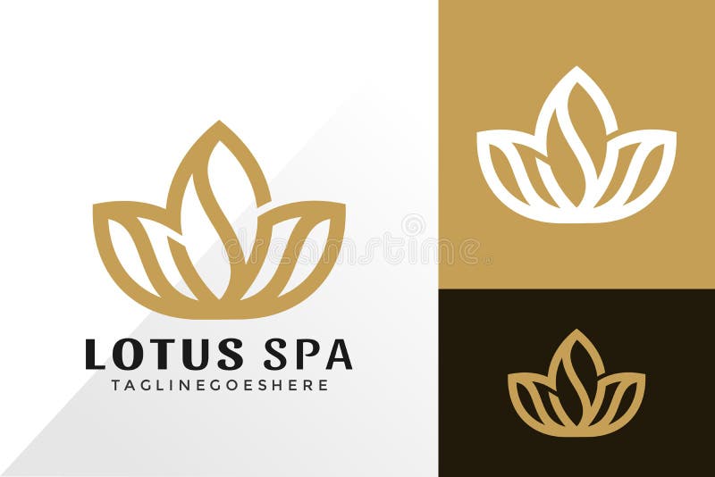 Luxury Lotus Spa Logo Vector Design, Creative Logos Designs Concept for ...