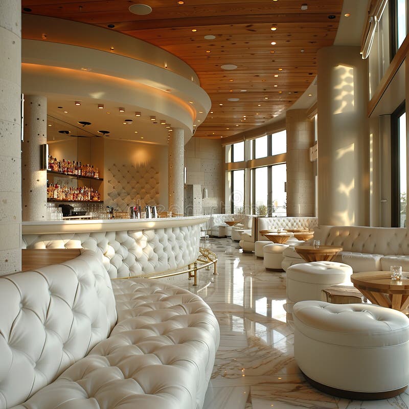Luxury Lounge Bar Interior Design Stock Illustration - Illustration of ...