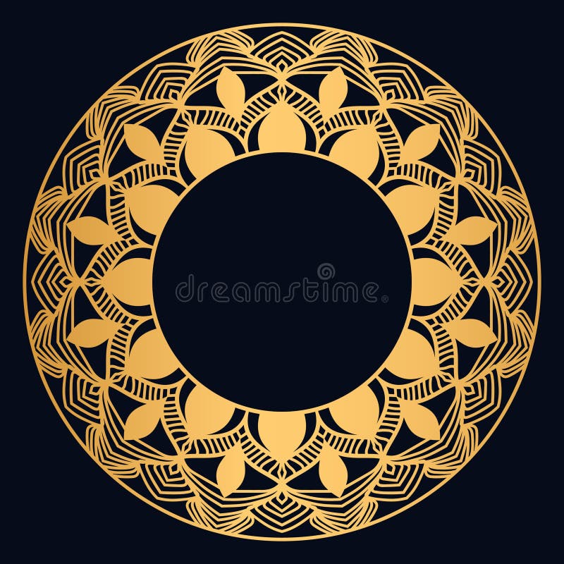 Luxury Mandala with Circle Frame Background in Islamic Arabesque Style ...