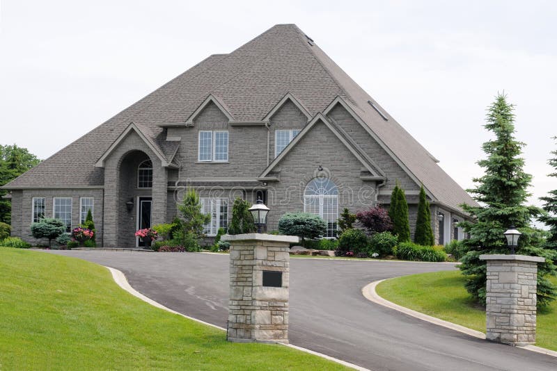 Luxury Mansion stock photo. Image of driveway, landscaping - 5550156