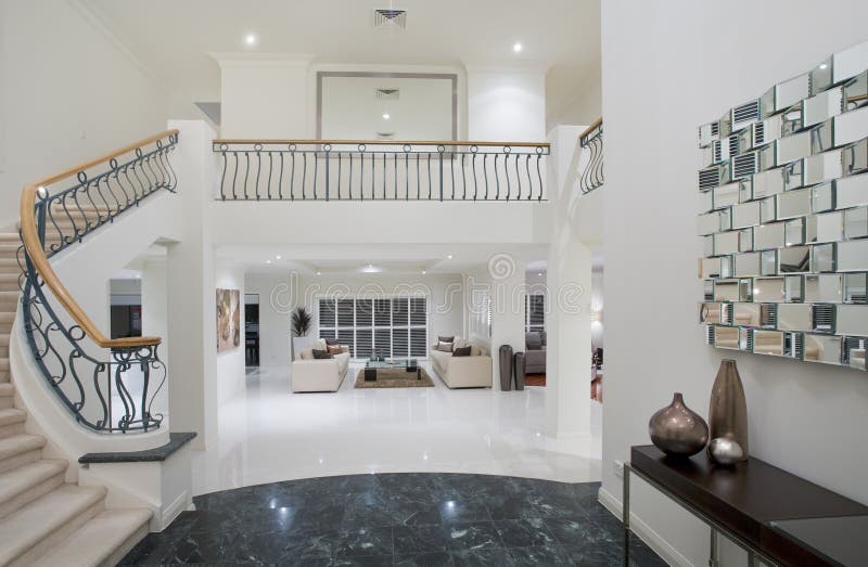 Luxury Mansion hallway stock image. Image of design, interiors - 12319971