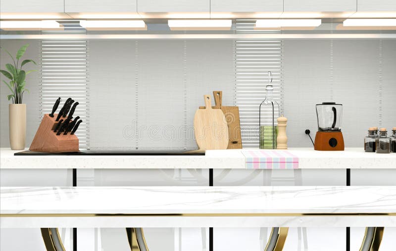 Luxury Marble Dining Table, Kitchen Counter with Various Materials and ...