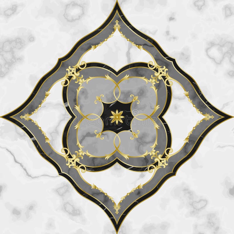 Luxury Gray Marble Mosaic Classic Seamless Pattern Stock Vector ...