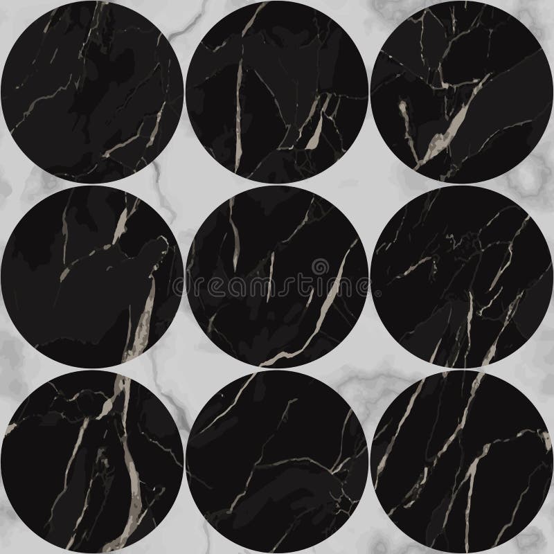 Luxury Marble Round Mosaic Tile Seamless Pattern Stock Vector ...