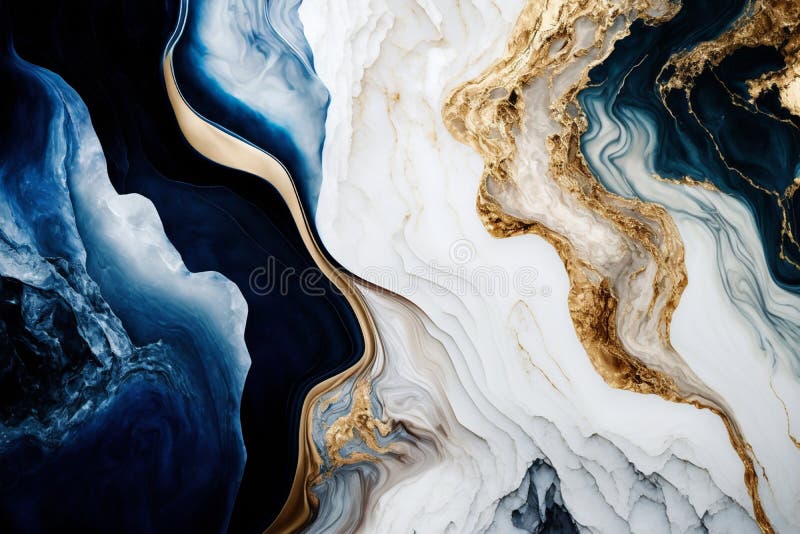 Luxury Marble Texture Background White Blue Gold Natural Stone Color ...