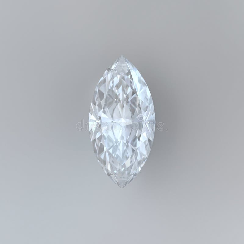 Luxury Marquise Cut Diamond Top View Stock Illustration - Illustration ...