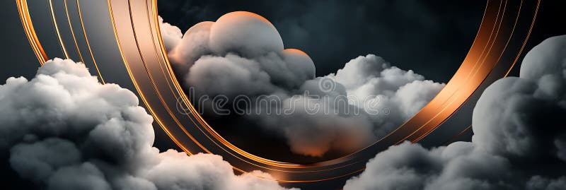 Luxury Matte Grey and Copper Background with Sleek Cloud Technology ...