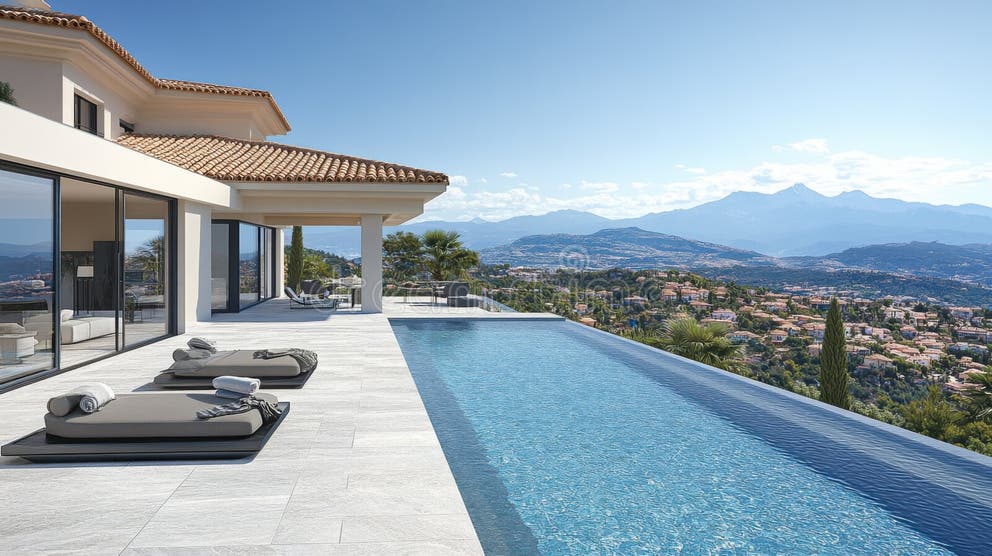 Luxury Mediterranean Villa with Infinity Pool and Panoramic Mountain ...