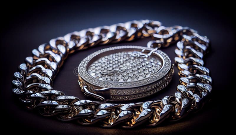 Luxury Men s Diamond Chain stock illustration. Illustration of luxury ...