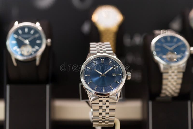 Luxury Men`s Watches at the Store Stock Photo - Image of macro, clock ...
