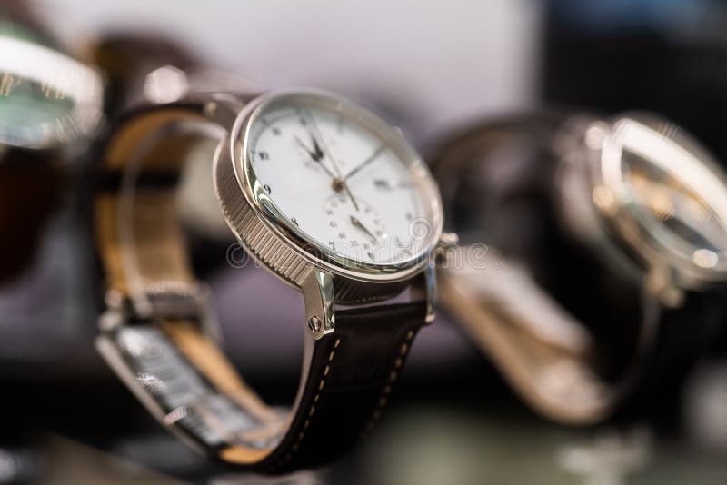 Luxury Men`s Watches at the Store Stock Image - Image of clock ...