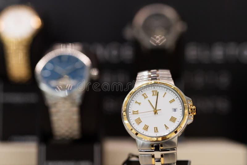 Luxury Men`s Watches at the Store Stock Image - Image of macro ...