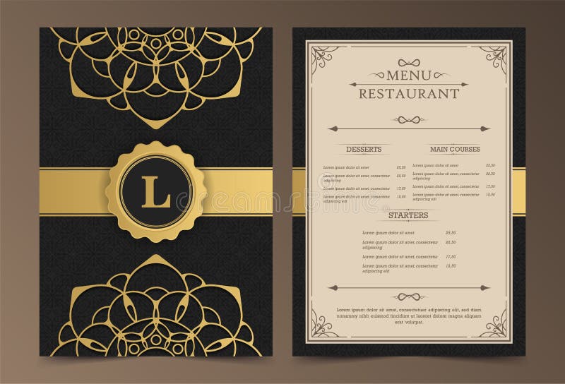 Luxury menu cook style stock vector. Illustration of shield - 18721050