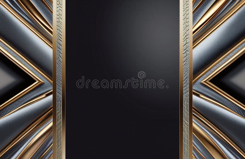 Luxury Metallic Bordered Design Stock Illustration - Illustration of ...