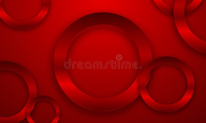 Luxury Metallic Red Circle with Shadow Stock Vector - Illustration of ...