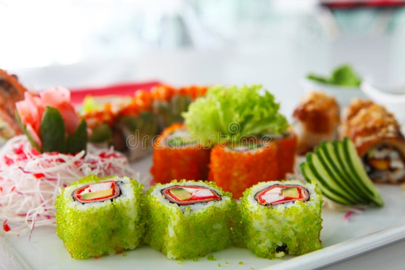 Luxury Mixed Sushi stock image. Image of diet, aroma - 33943565