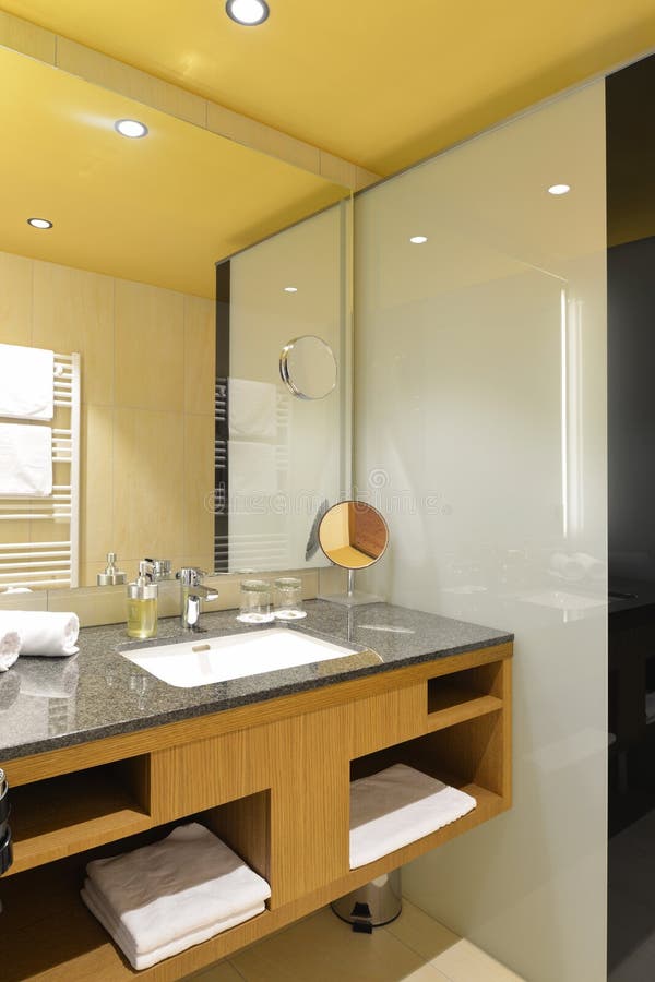 Luxurious Hotel Resort Bathroom Stock Photo - Image of contemporary ...