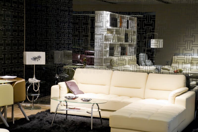 Living Room with Fair-place Stock Photo - Image of living, lamp: 6816264