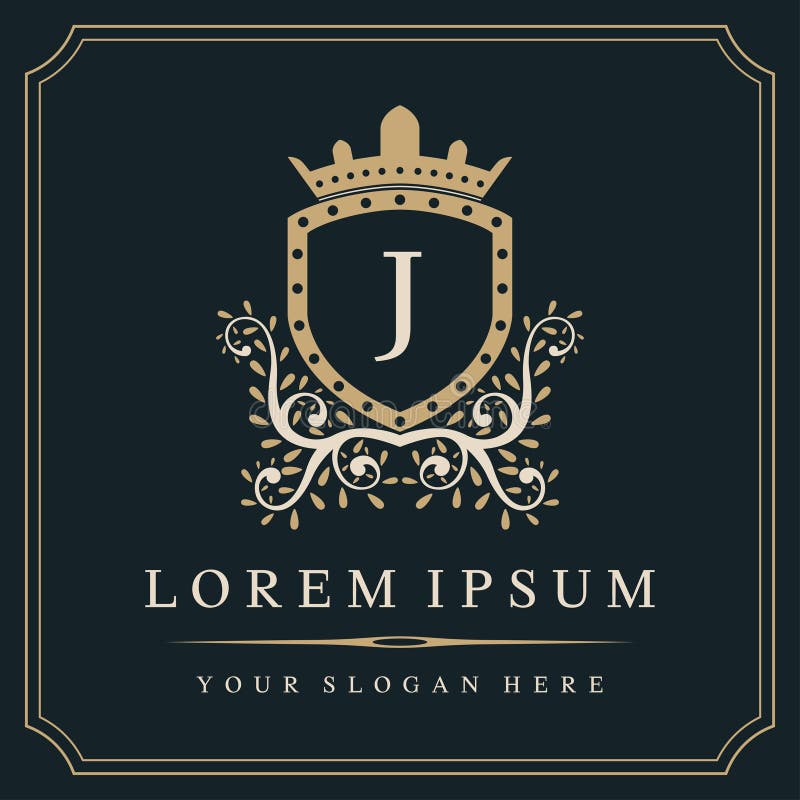 Luxury Monogram Logo Template, Letter J Logo Design, Vector ...