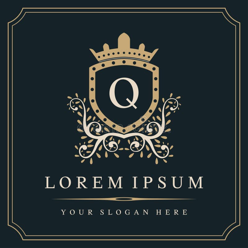 Luxury Monogram Logo Template, Letter Q Logo Design Stock Vector ...