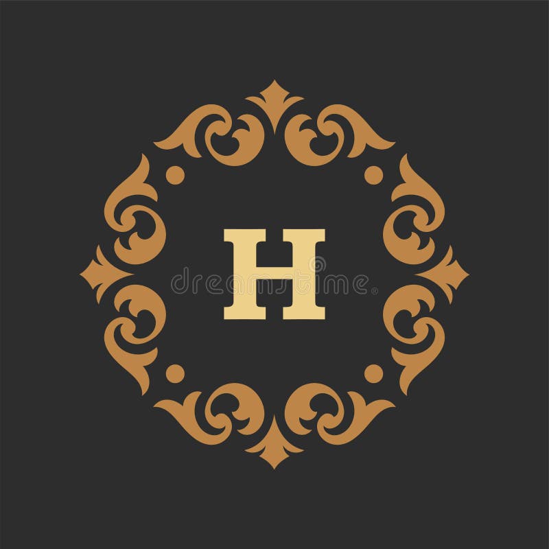 Luxury Monogram Logo Template Vector Object for Logotype or Badge ...