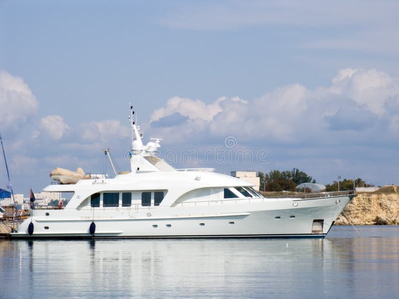 Yacht rear view stock photo. Image of yachts, path, sail - 12846320