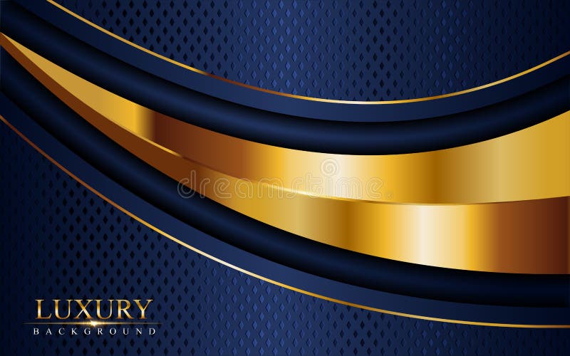 Luxury Navy Blue Background Combine with Golden Lines Element Stock ...