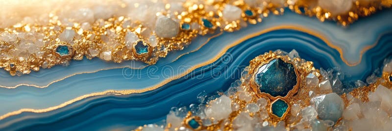 Luxury Navy Blue and Gold Marble Background with Emerald and White ...
