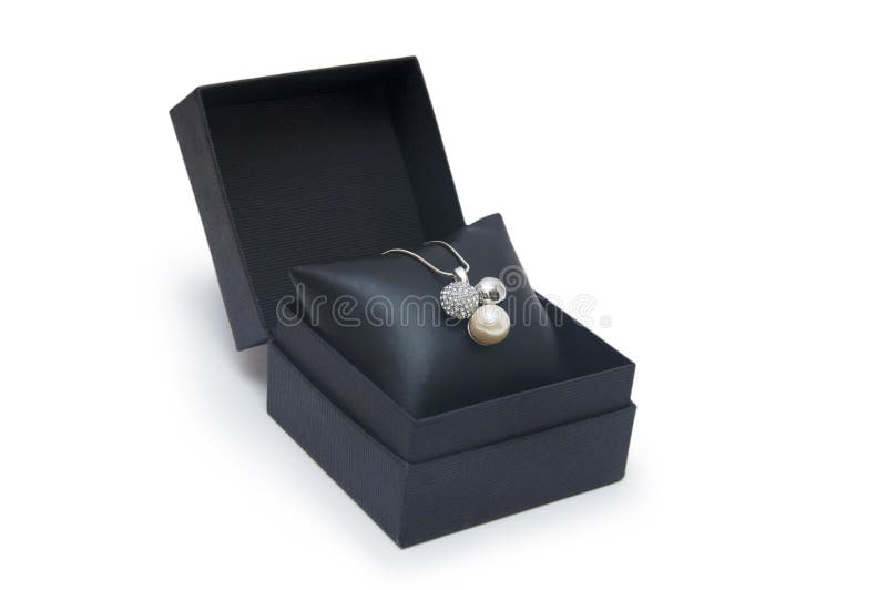 Luxury necklace in box stock photo. Image of gift, isolated - 29752032