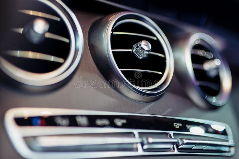 Car air conditioning stock image. Image of indoors, dashboard - 143986285