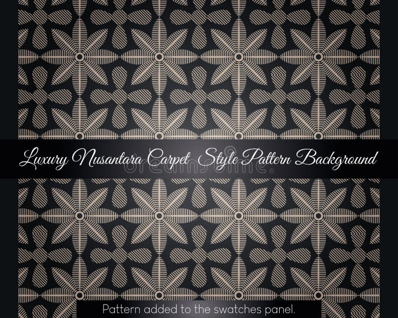 Luxury Nusantara Carpet Style Pattern Background Stock Vector ...