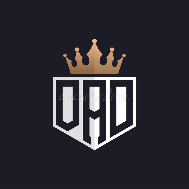 Luxury OAD Logo with Crown. Elegant Initials OAD Letter Logo for ...