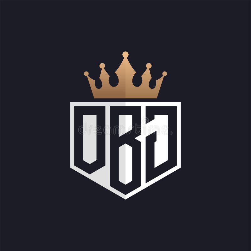 Luxury OBJ Logo with Crown. Elegant Initials OBJ Letter Logo for ...